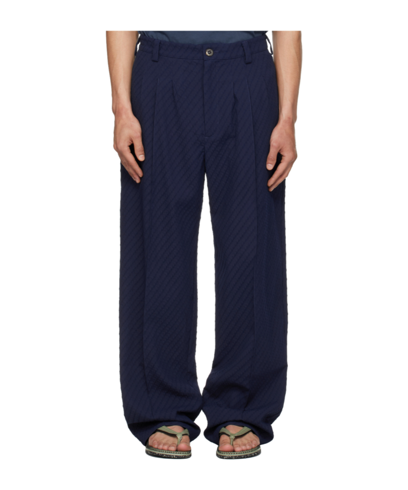 KIKO KOSTADINOV Kiko Kostadinov Navy Noro Trousers